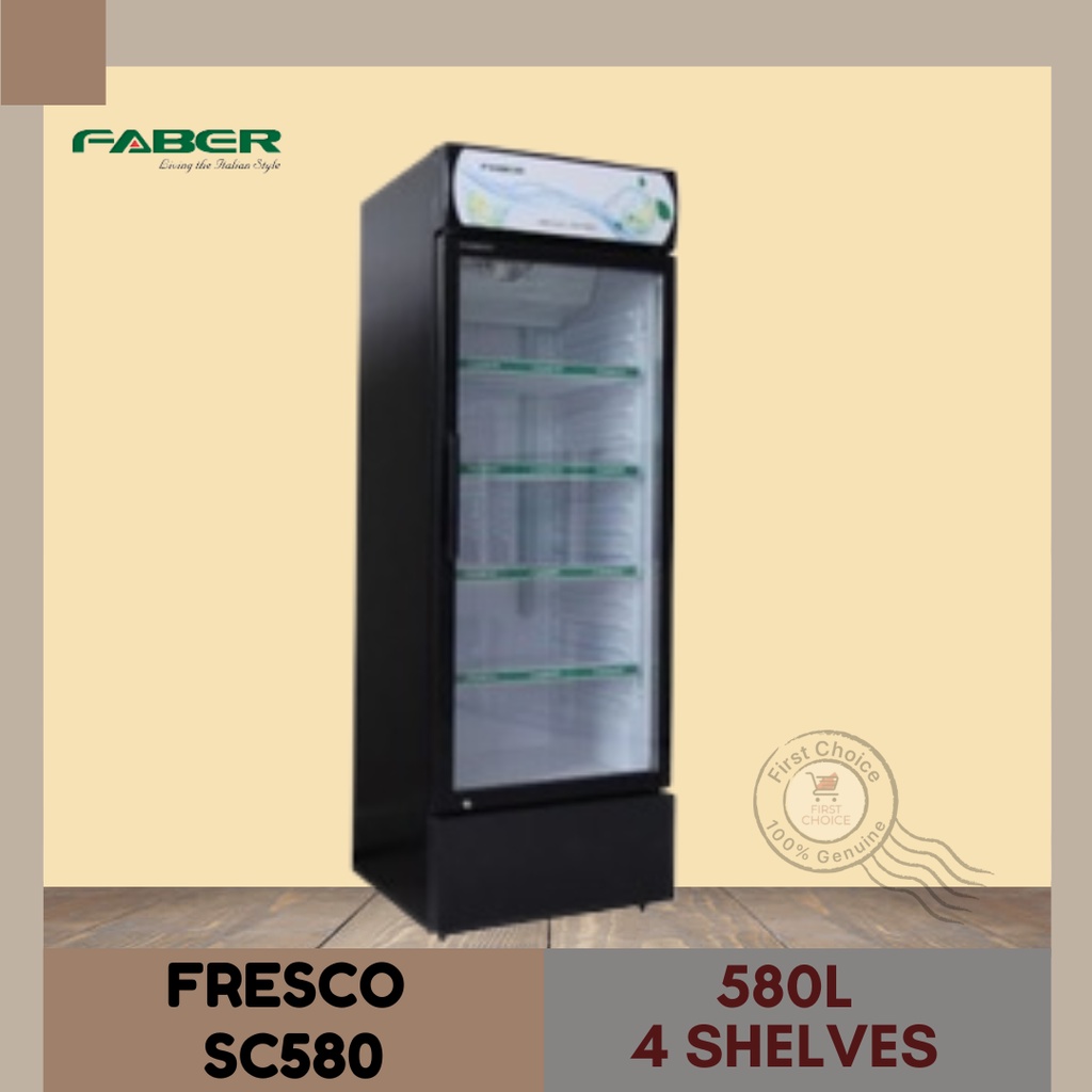 FABER FRESCO SC580 580L Showcase Transparent Door Chiller Cold Storage ...