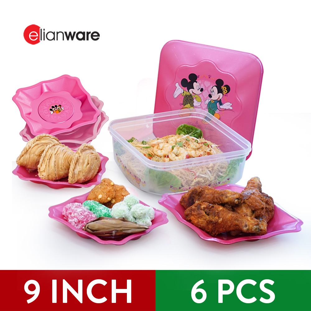 Elianware BPA Free Raya Mickey Big Volume Food Container x 9" Dining ...