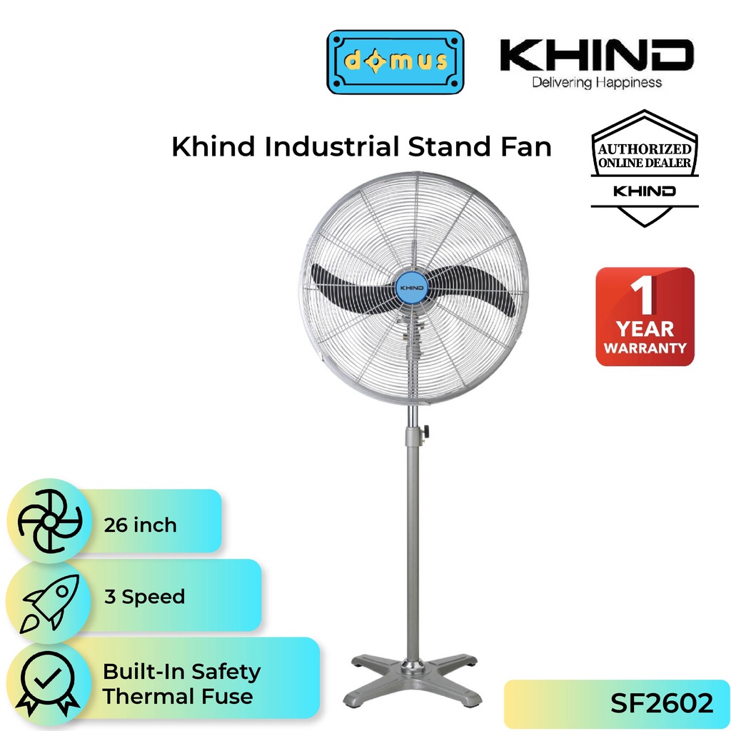 Khind 26 Inch Industrial Stand Fan Kipas Angin Industri Berdiri Murah ...