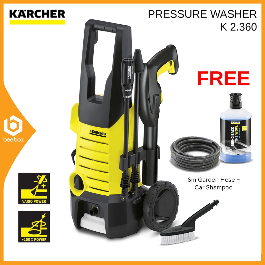 [FREE Car Shampoo + Hose] Karcher K2.360 K2 Series High Pressure Washer 120 bar | Shopee Malaysia