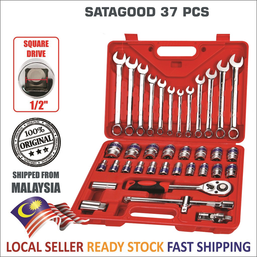 37 pcs Ratchet Box Socket Set Box Set Spanner Set Wrench Set Tools Set ...