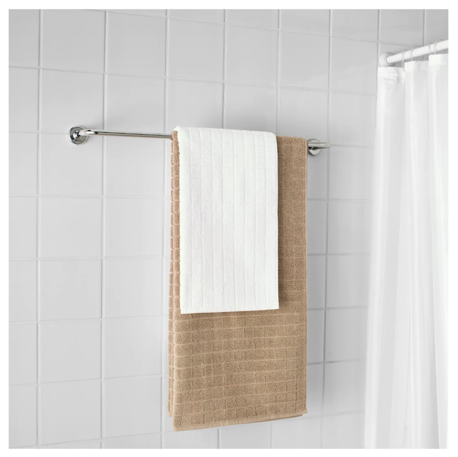 Stainless Steel Wall Mounted Single Rail Pole 60cm 70cm 80cm Towel Rack ...