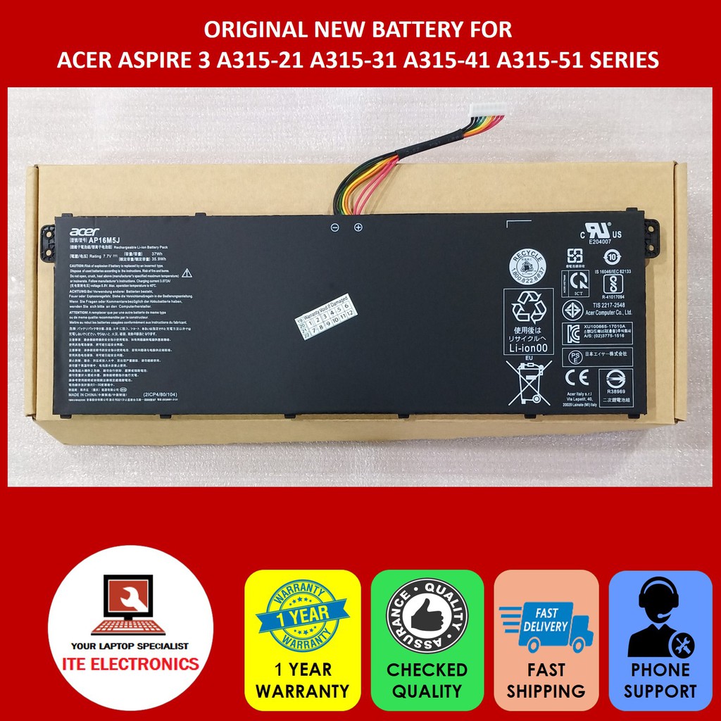 ORIGINAL NEW ACER AP16M5J A315 A315-21 A315-31 A315-41 A315-51 A314 ...
