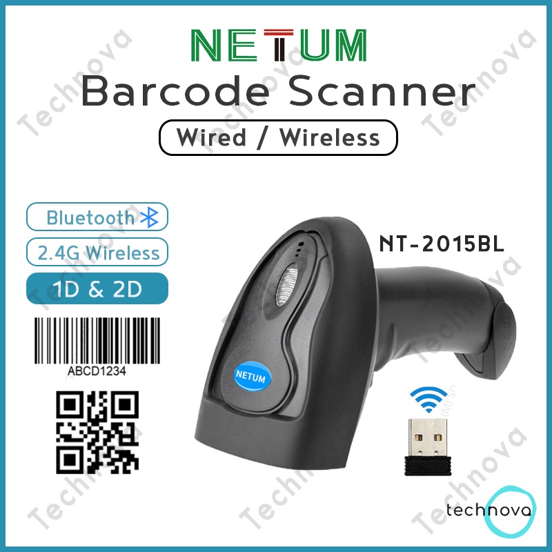 NETUM Wireless Barcode Scanner 1D 2D QRcode Scanner POS Reader ...
