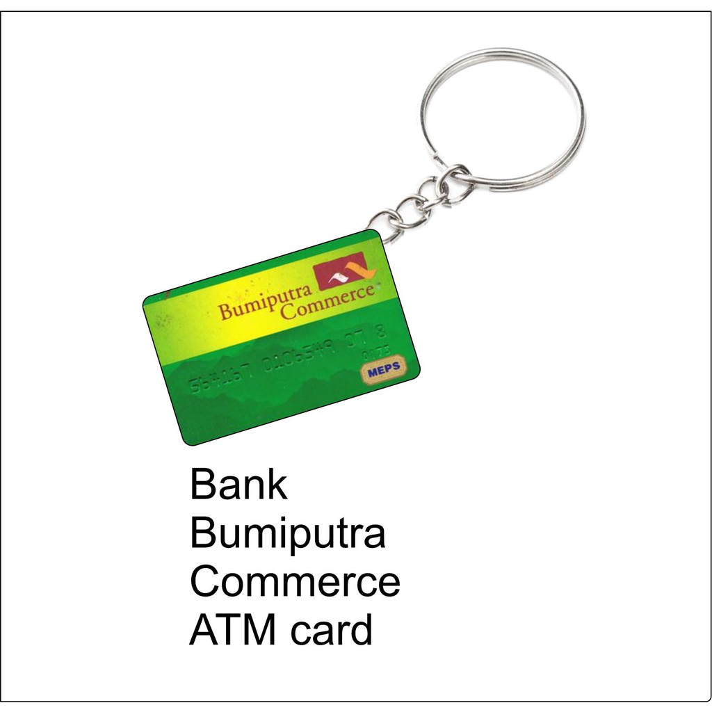 Bank bumiputra commerce BCB atm card keychain 2d | Shopee Malaysia