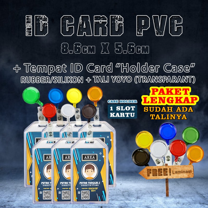 Complete Package Of Print And Print ID Card/Identity Card+1slot Rubber ...