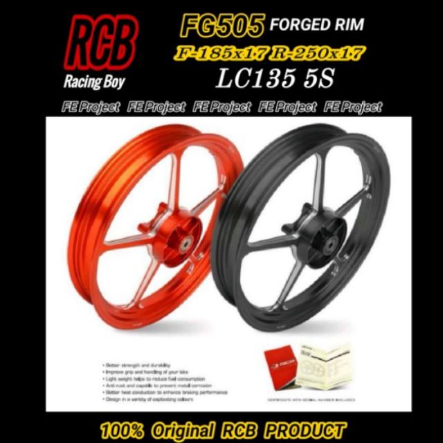 (100% Original) RCB FG505 Sport Rim Lc5s 185/250 | Shopee Malaysia