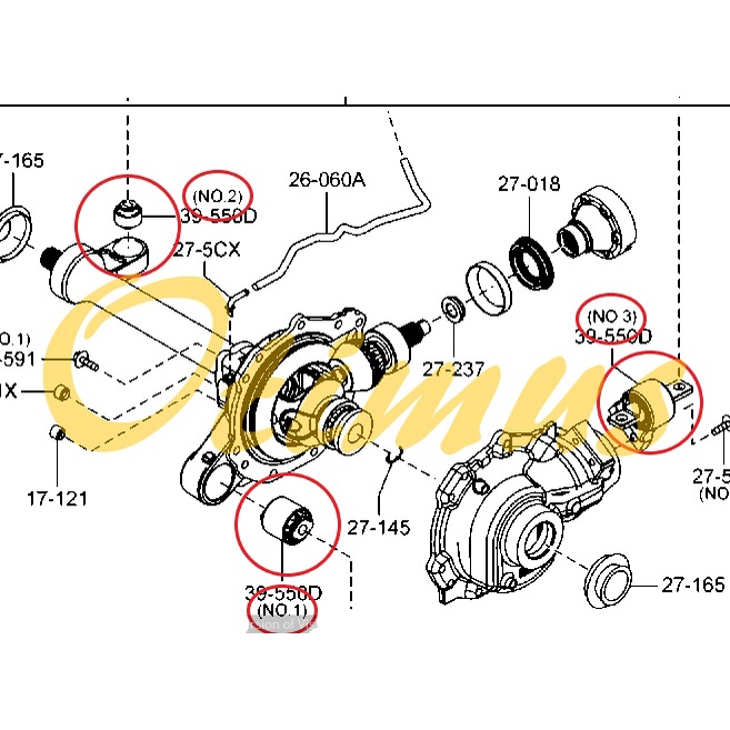 FORD RANGER T6 T7, MAZDA BT50 BT-50 2012 4WD FRONT AXLE BUSH ...