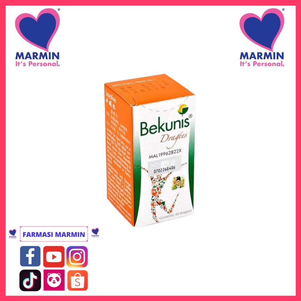 Bekunis Dragees Laxative 45 tablets (For Constipation & Detox) | Shopee ...