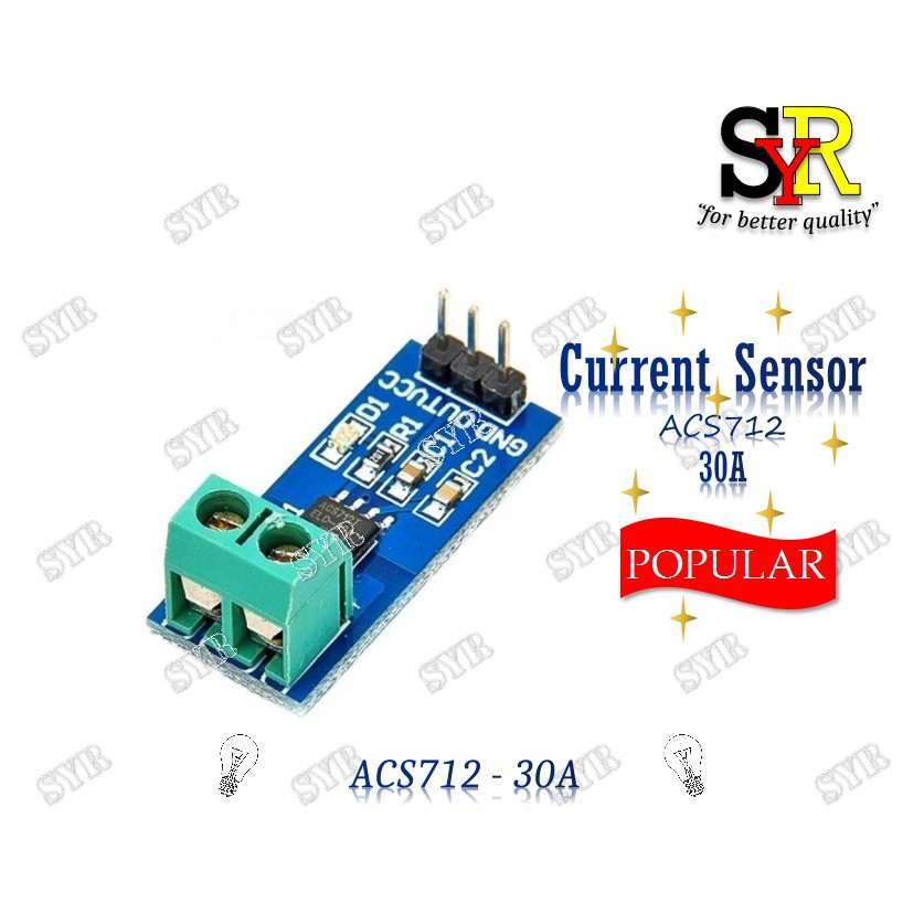ACS712 Current Sensor Module 5A 20A 30A mdl (PR50) | Shopee Malaysia