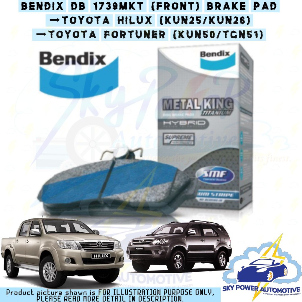 TOYOTA HILUX (KUN25/KUN26) / FORTUNER (KUN50/TGN51) FRONT DISC BRAKE ...