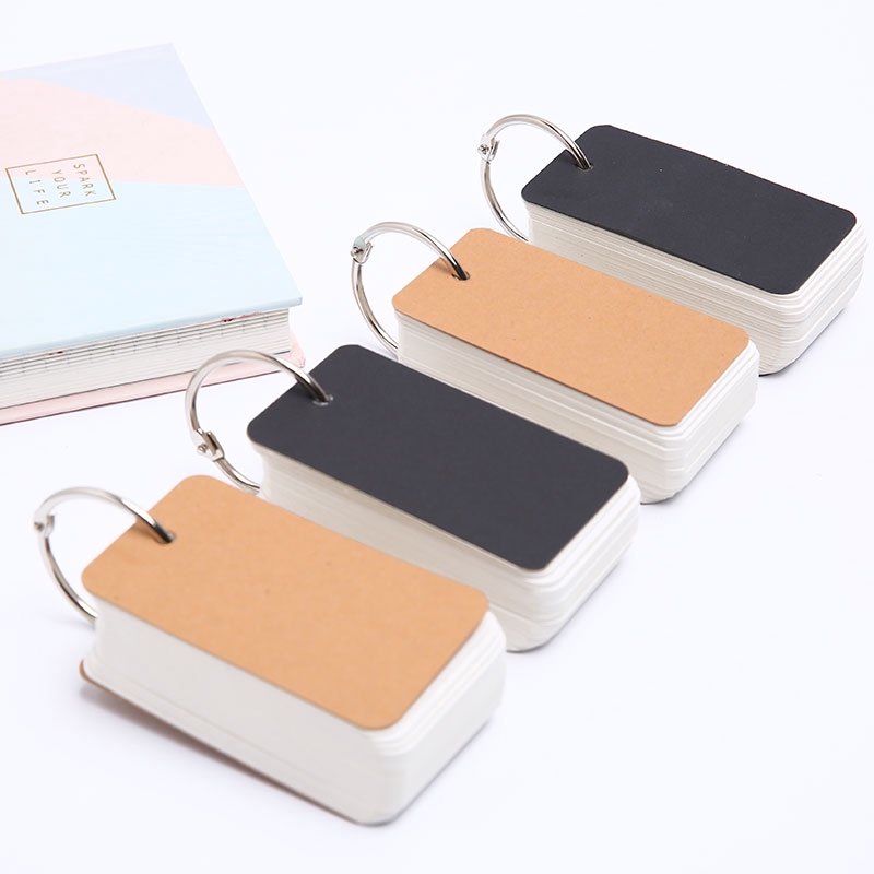 100 Sheets Portable Environmental Protection blank Hoop Note Word Card ...