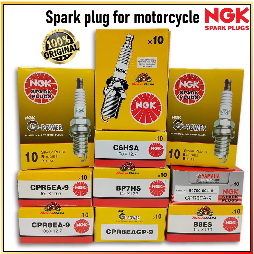 NGK PLUG G-POWER MOTOR SPARK PLUG 100% ORI - CPR8EA-9/ CPR6EA-9/ CPR8EA-9 G-POWER UTK YAMAHA ...