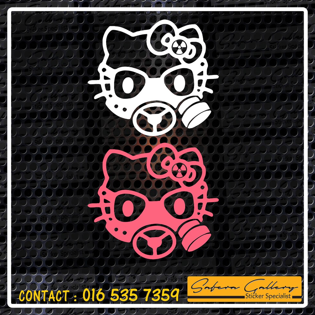 STICKER KERETA HELLO KITTY TOPENG GAS | Shopee Malaysia