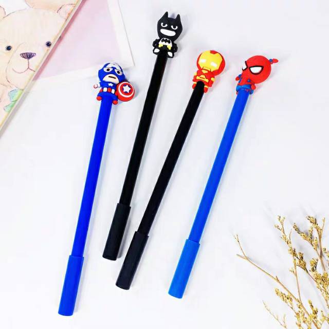 Avengers pen captain america spider man batman iron man gel pen marvel ...