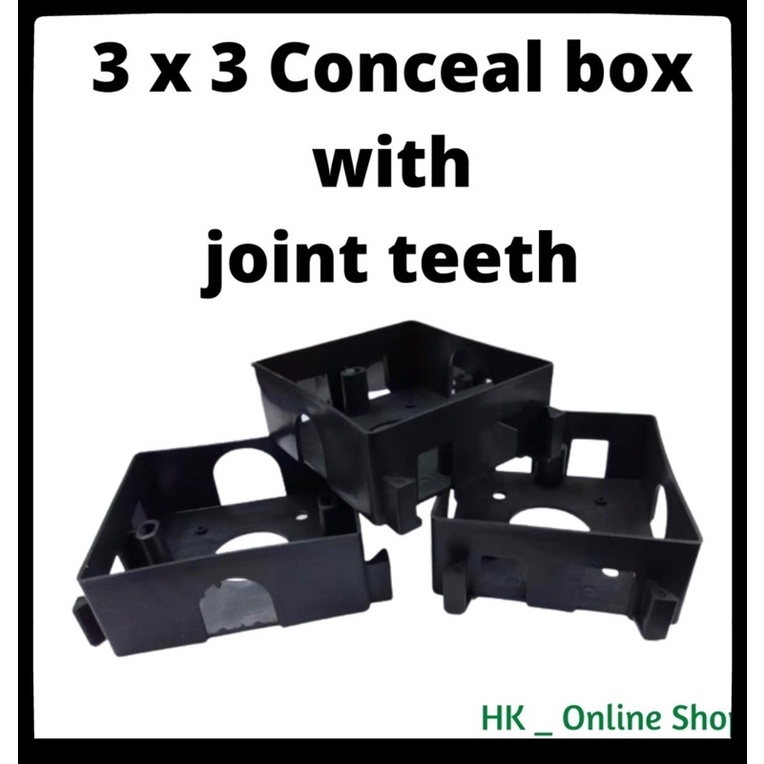 3 x 3 PVC Conceal Box / 3"x3" Joint Type Single Conceal Box / Wall ...