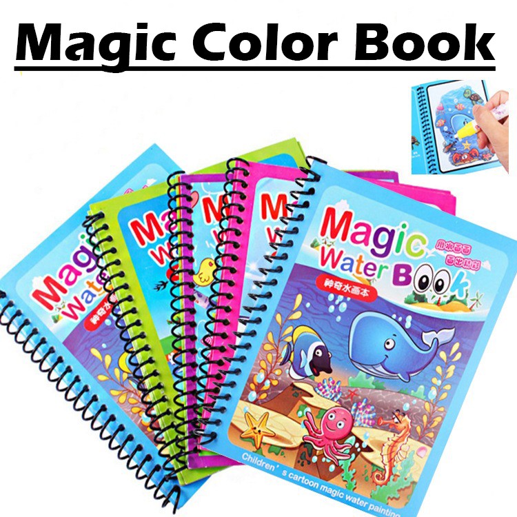 Magic Water Drawing Coloring Book Kids Gift Coloring Book Magic Pen ...