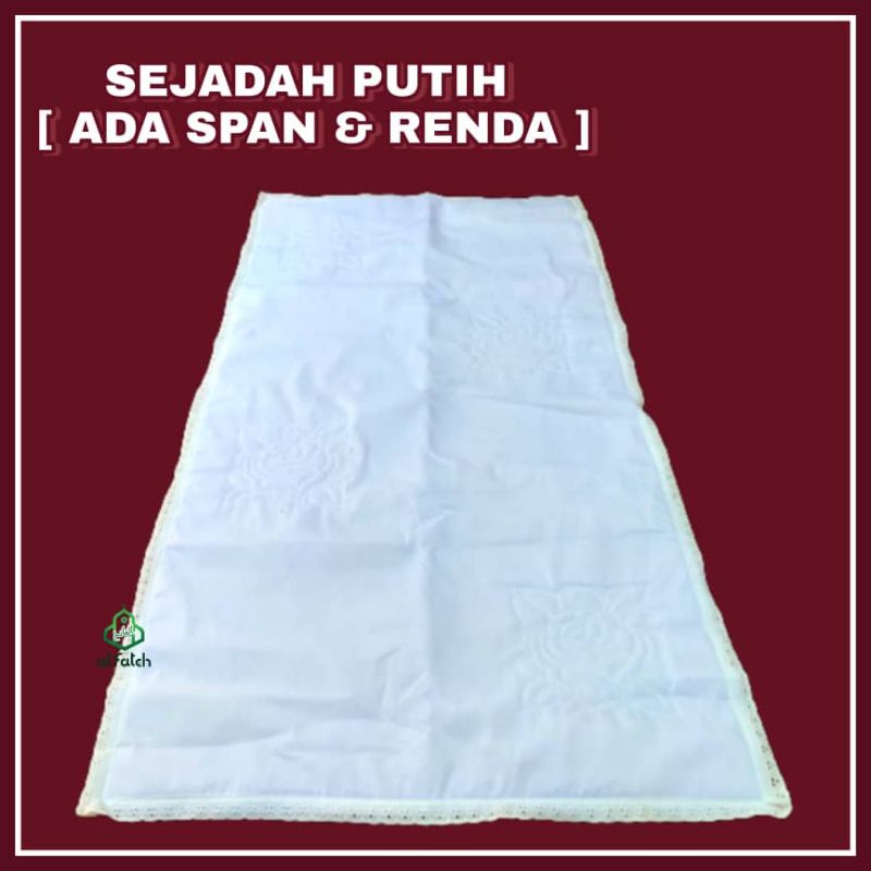 SEJADAH SPAN PUTIH PANJANG Sejadan Putih Span / Sejadah Cotton | Shopee ...
