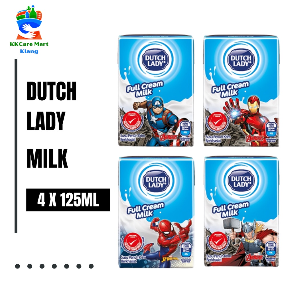 Dutch Lady - Full Cream Milk 4 x 125ML | Shopee Malaysia
