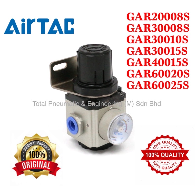 AirTAC Air Pressure Regulator GAR20008S GAR30008S GAR30010S GAR30015S GAR40015S GAR60020S ...