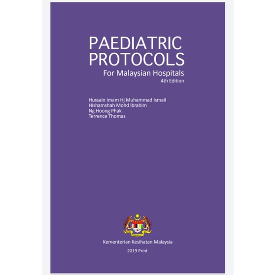 Pediatric protocols for Malaysian hospitals 4th edition | Shopee Malaysia
