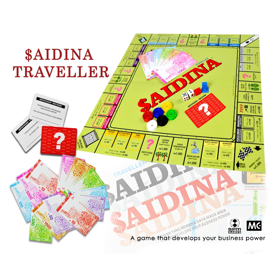 SPM Saidina Traveller Bahasa Malaysia & English Version Boardgame ...