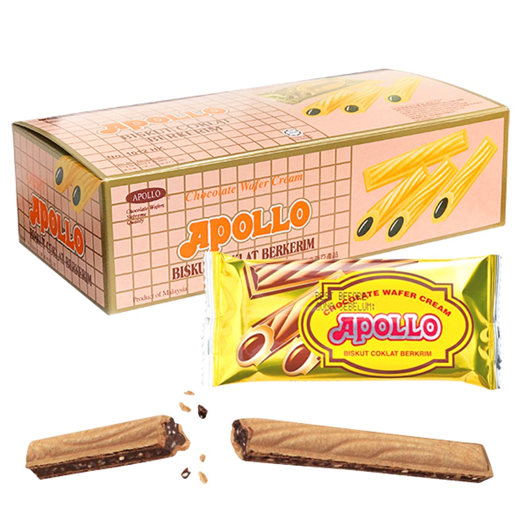APOLLO CHOCOLATE WAFER CREAM. 11gX30pkt | Shopee Malaysia