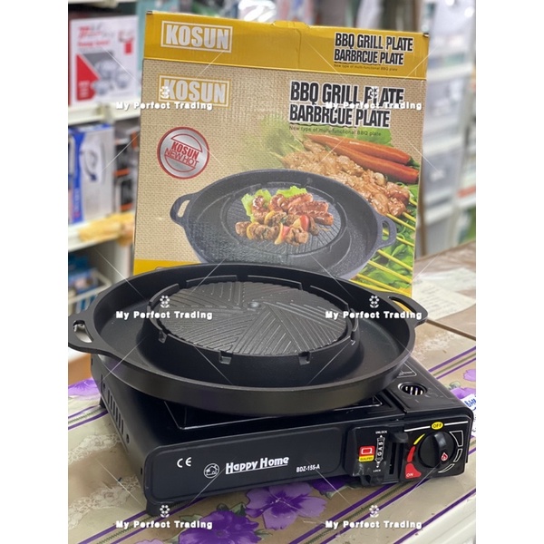 🇰🇷🇹🇭Non-stick Mookata pan BBQ 2 in Grill+soup thai korean shabu ...