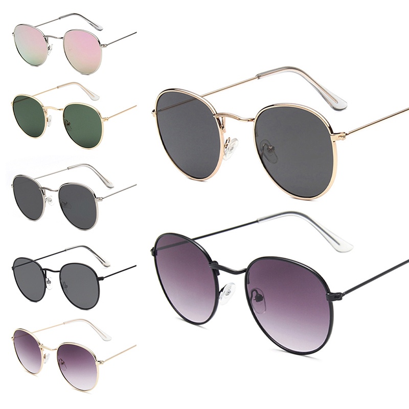 Metal Small Round Sunglasses Woman Vintage Brand Travel Classic Sun ...