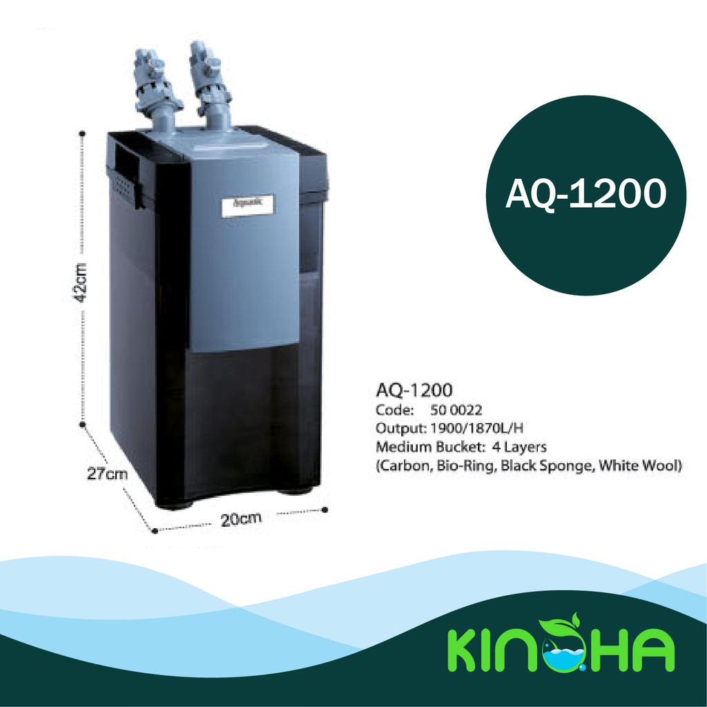 Aquanic Canister Filter AQ1200 (Aquarium Filter) | Shopee Malaysia