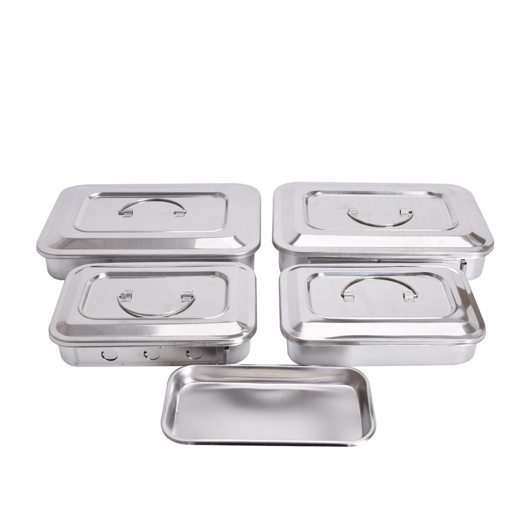 Dental Instrument Tray,Stainless Steel Organizer Holder with Lid ...