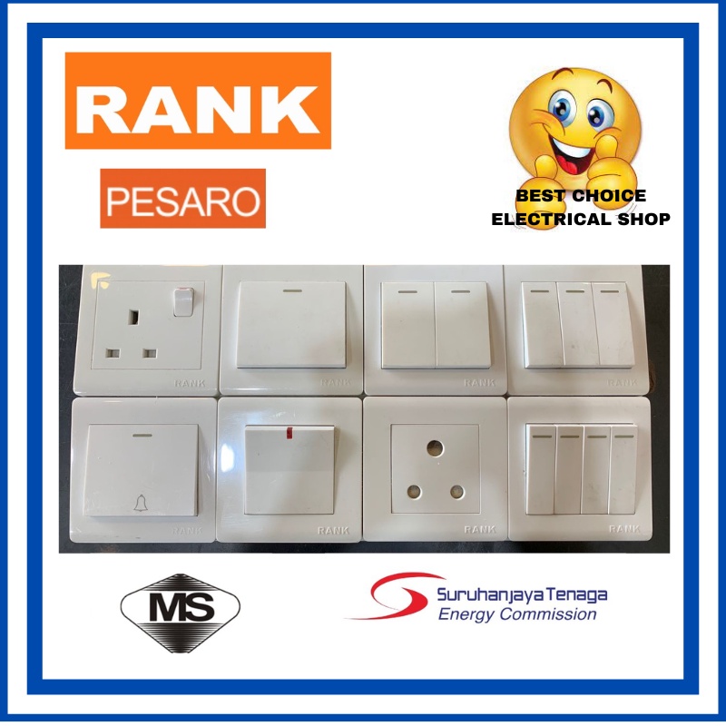 PESARO 13A SWITCH SOCKET 1GANG 2GANG 3GANG 4GANG 20A HEATER SWITCH ...