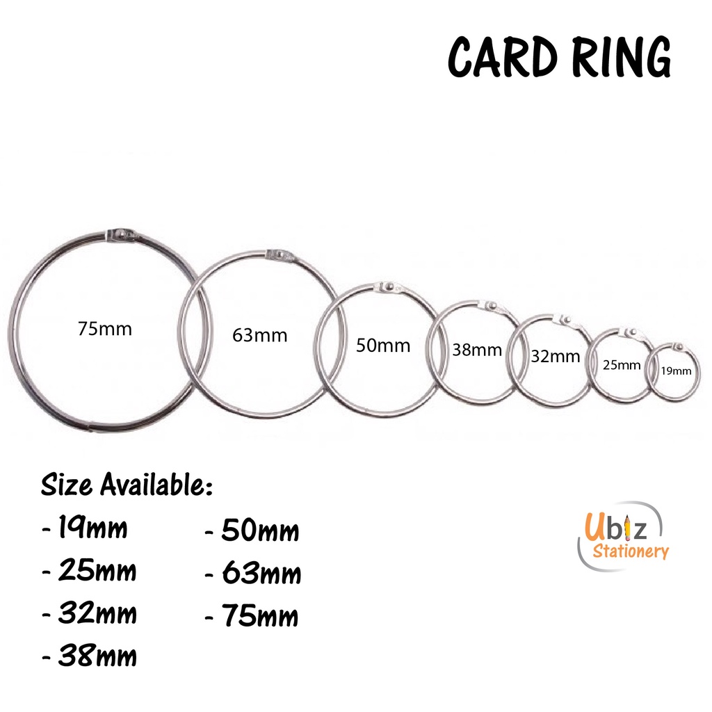 Card Ring Paper Book Rings Binding Ring Binder Ring Key Ring (per pack ...