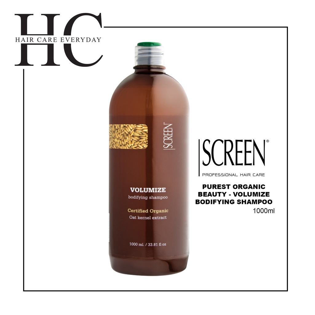 Screen Purest Organic Beauty Volumizing Shampoo 1000ml SLES /Paraben ...