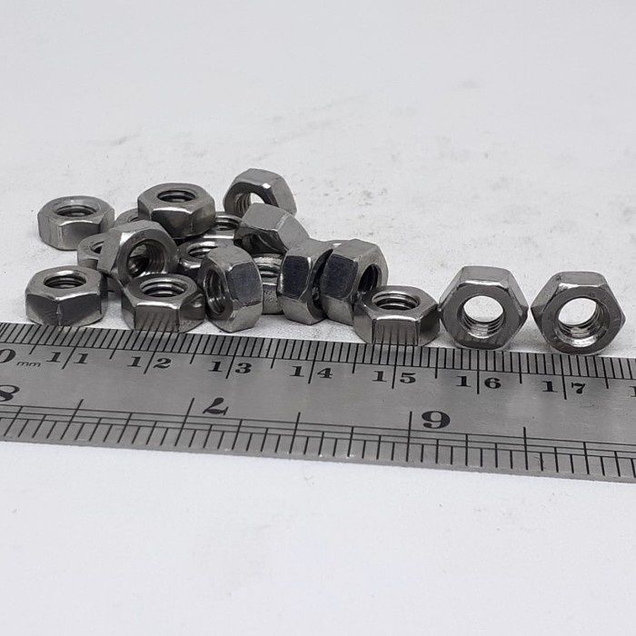 Mur M6 STAINLESS KEY 10 MUR HEX NUT SS 6MM MUR STAINLESS STEEL SUS 304 ...