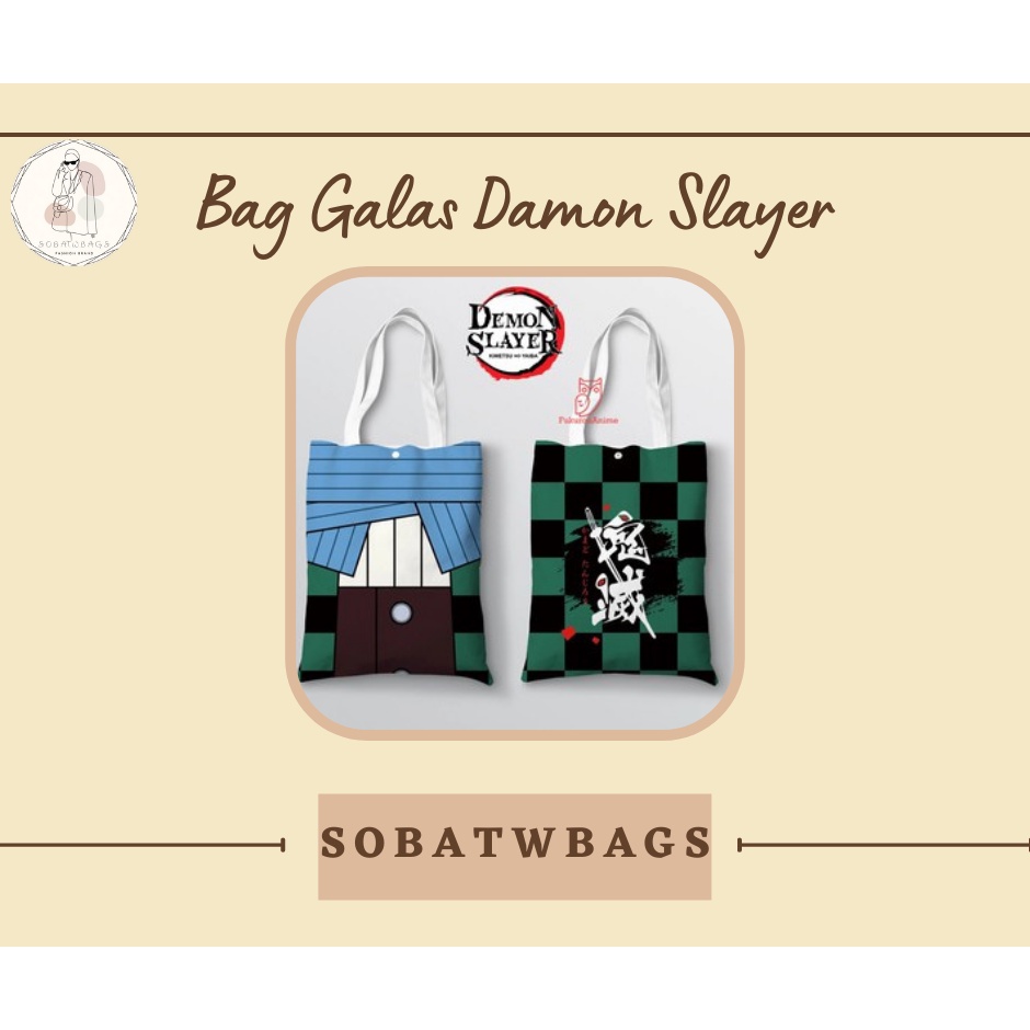 [READY STOCK] Demon Slayer Cute Tote Bag (Tanjiro, Nezuko, Zenitsu ...