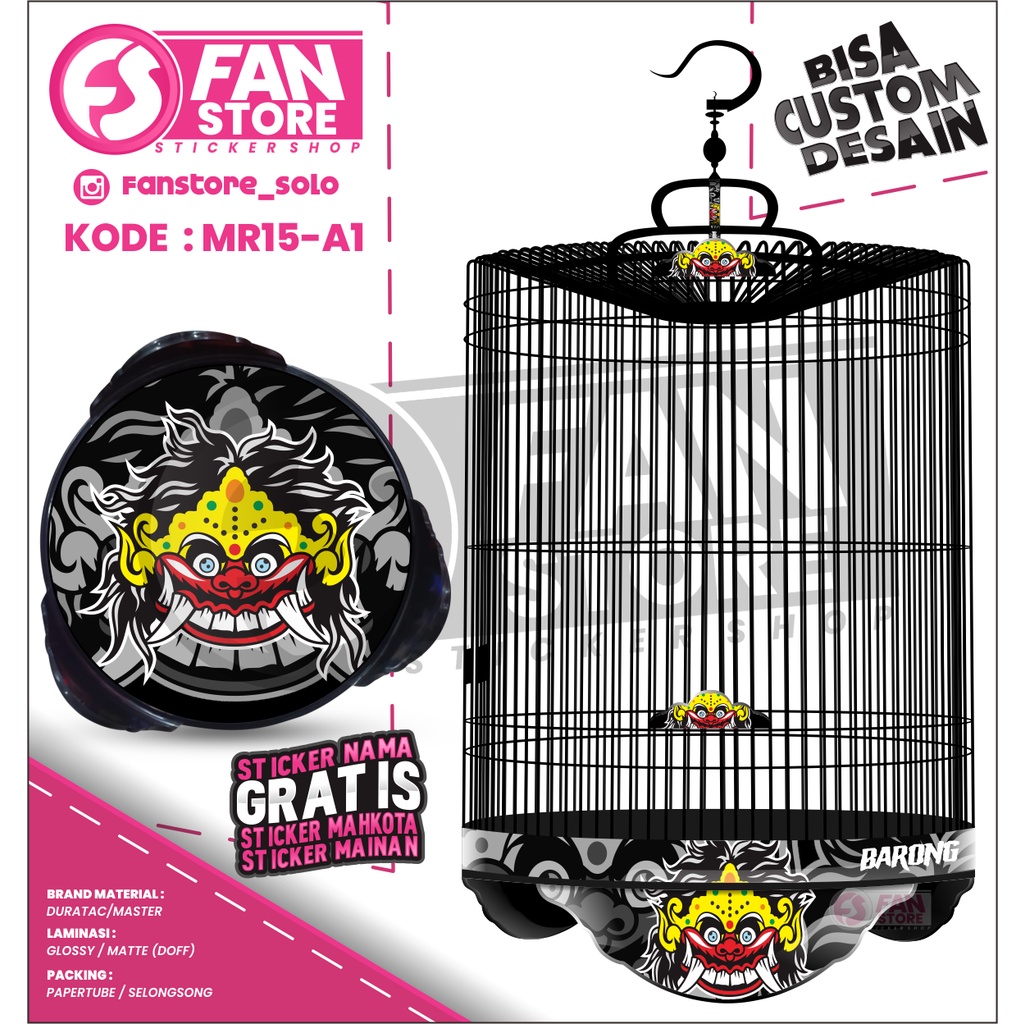 [NEW] Tebok Murai Sticker - Bird Cage Decal Sticker - CODE: MR15 BARONG ...