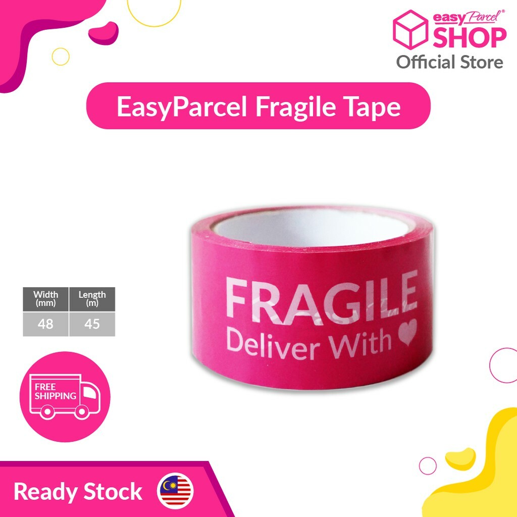 🔥 READY STOCK 🔥 EasyParcel Fragile Tape - Fragile Label Warning Label ...