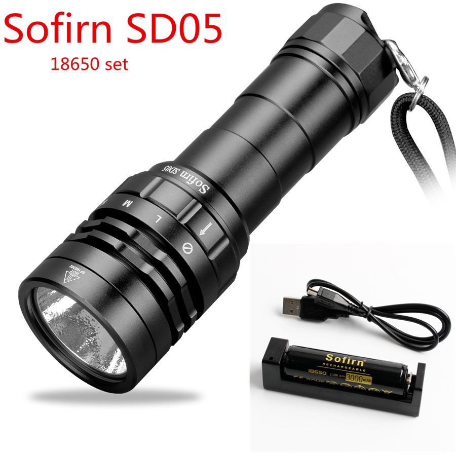 Sofirn SD05 Super Bright 3000lm XHP50.2 LED Diving Flashlight Professional Underwater 100Meter ...