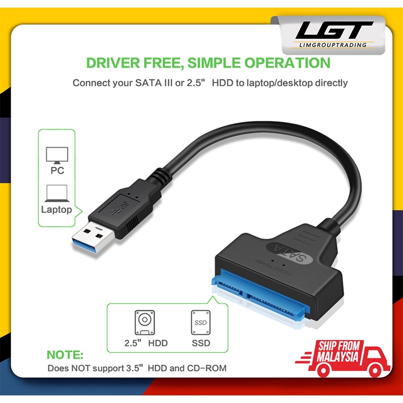 SATA to USB Cable USB 3.0 SATAIII Hard Drive Adapter Cable for 2.5 Inch ...