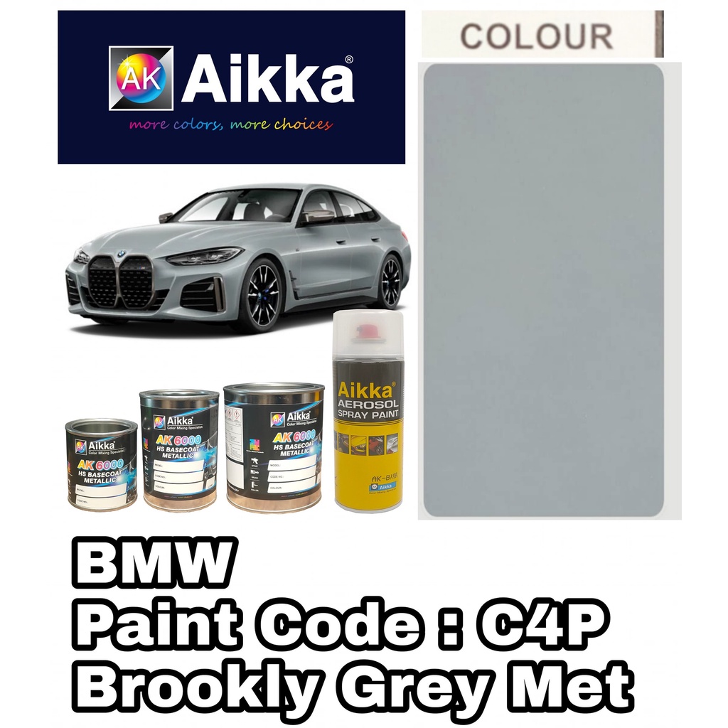 AIKKA BMW COLOR C4P BROOKLY GREY MET | Shopee Malaysia