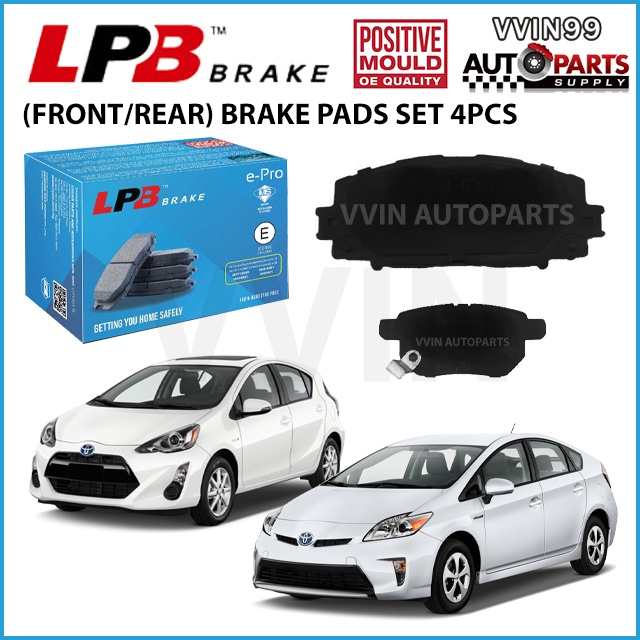 Toyota Prius/ Prius C 10-15 FORNT/REAR BRAKE LPB Premium Semi Metallic ...