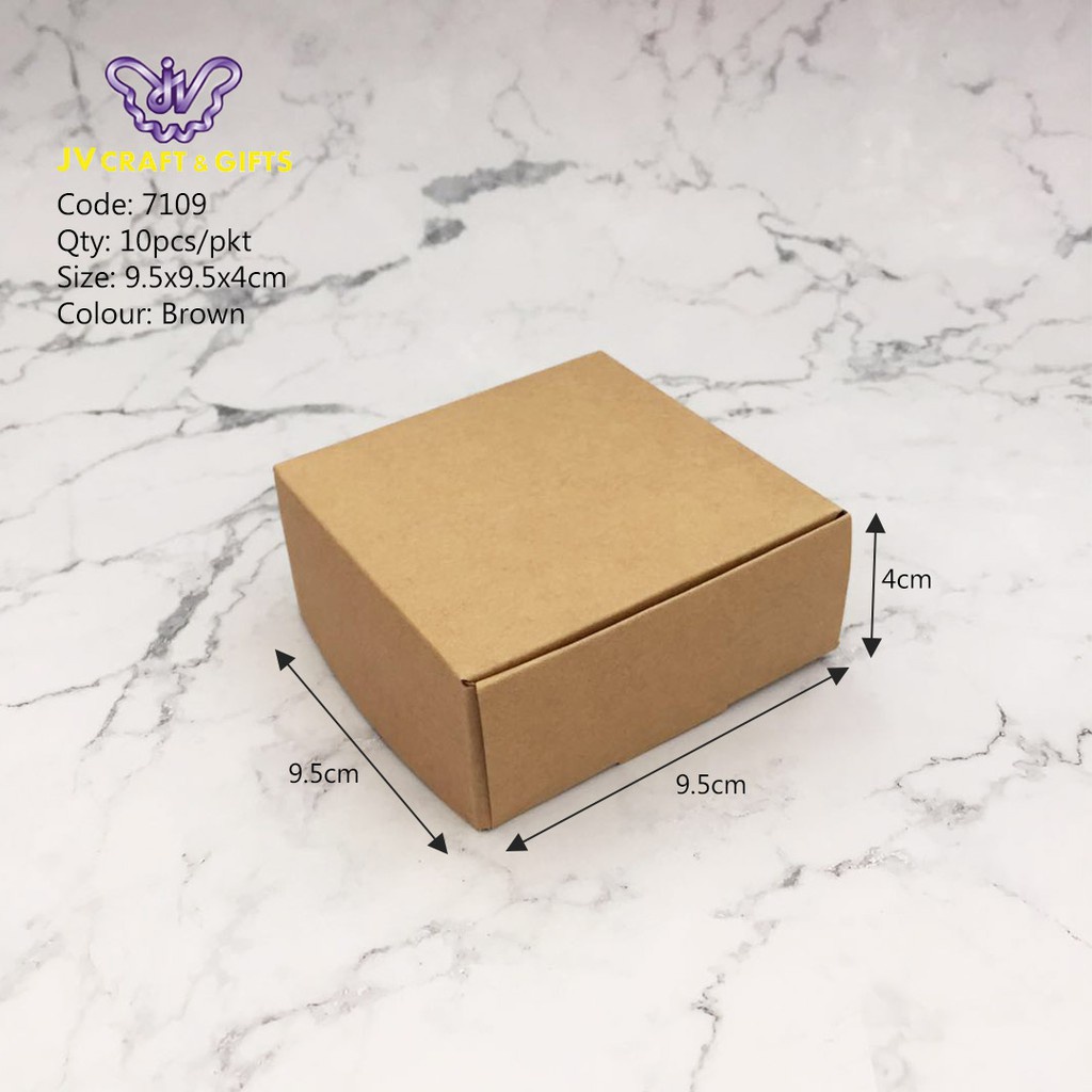 10pcs Craft paper mini box / Kotak mini kertas kraft /Party Wedding ...