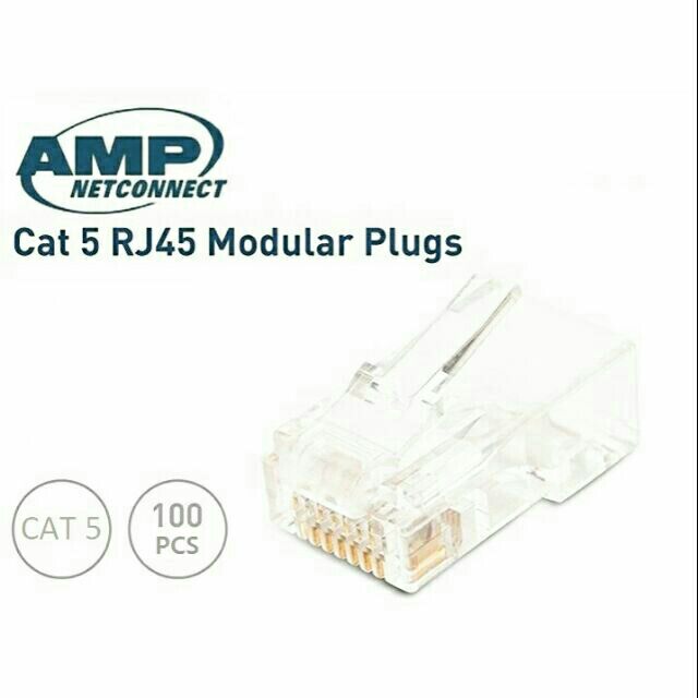 AMP Tyco RJ45 CAT5e CAT6 Modular Plug Network Connector - cat5e cat6 ...