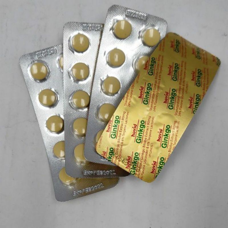 Ginkgo Biloba 80mg Hovid 10biji (peredaran darah & daya ingatan ...