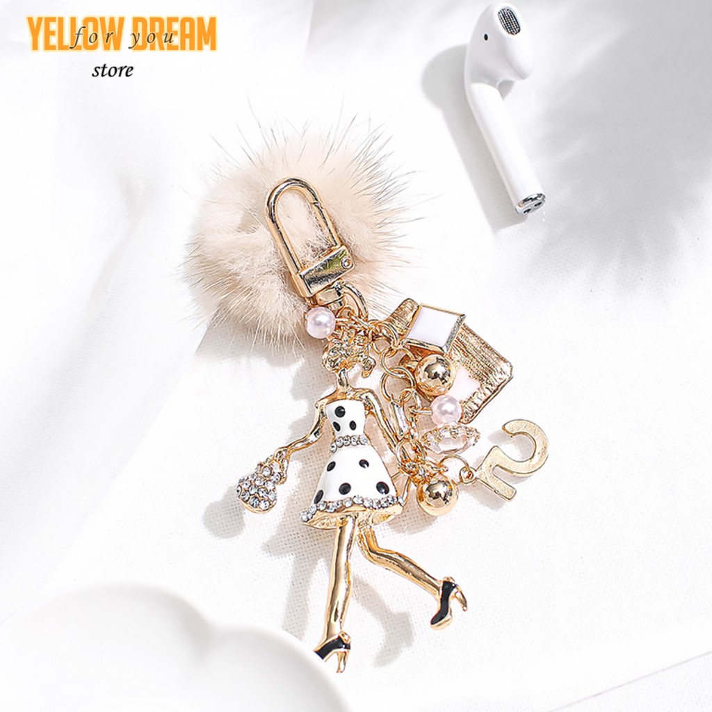 Yellow Dream/Cubic key ring Key chain trendy item in Korea Korean key ...