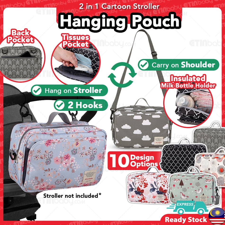 Stroller Hanging Pouch Hanger Organizer Bag Milk Bottle Storage Beg ...
