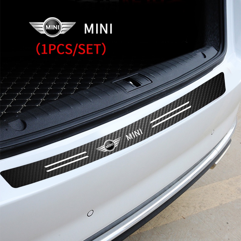 1pcs Car Trunk Protection Sticker Car Logo Carbon Fiber Rear Bumper ...