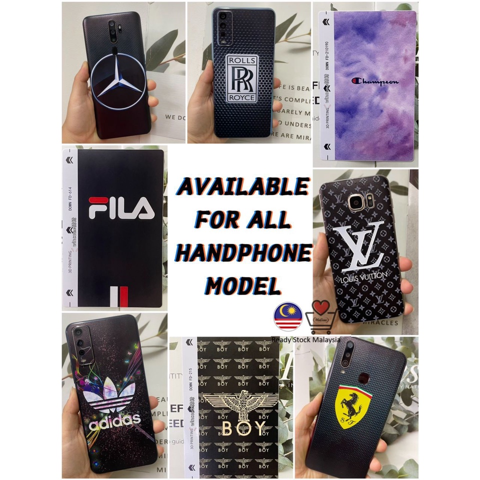 【1】No COD⚠️Logo Mobile Phone Back Sticker Logo Back Protector Back Film ...
