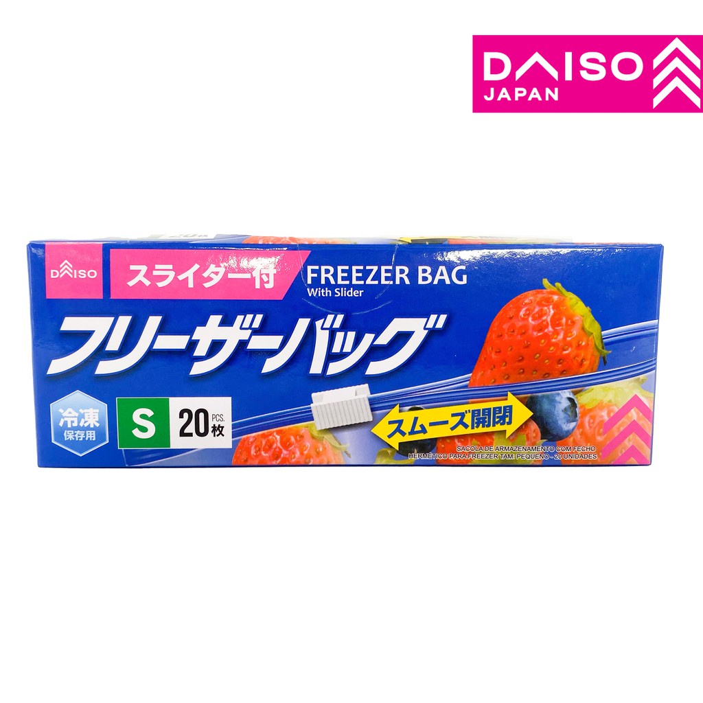 Daiso Zip Freezer Bags size S 20 bags No.371 | Shopee Malaysia